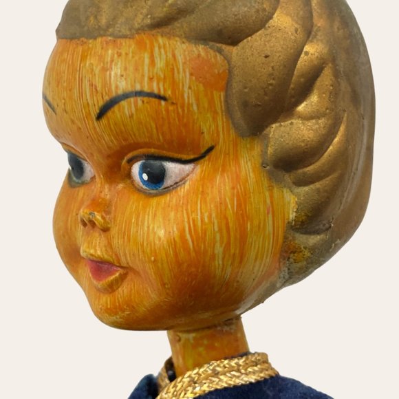 Tilso | Other | Creepy Nymph Pixie Elf With Harp 95s 1960s Wood Sprite ...